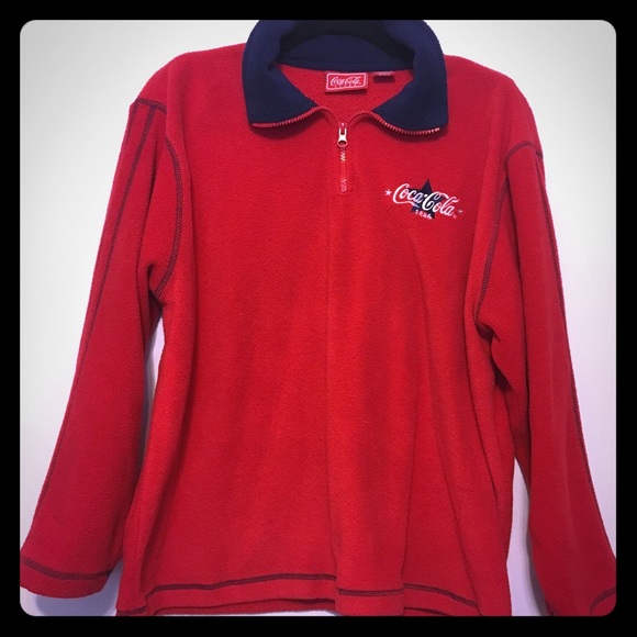 Coca Cola | Tops | Vintage Coca Cola Fleece Pullover | Poshmark